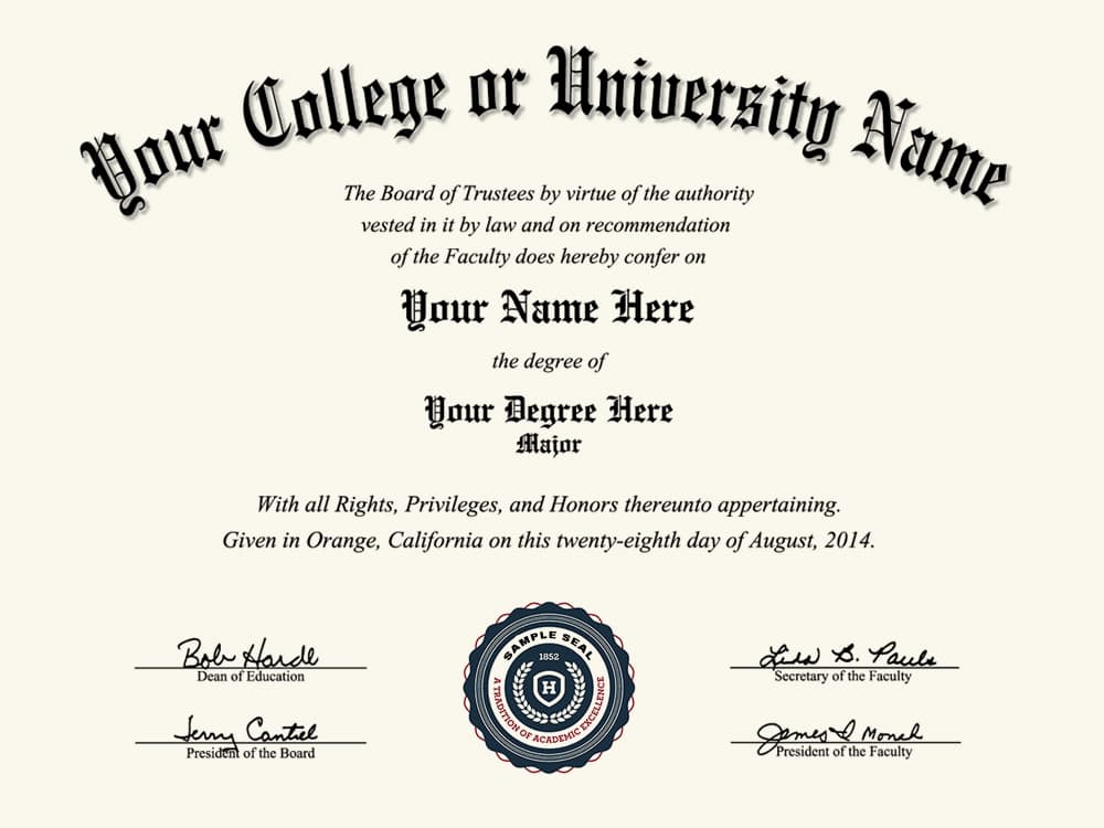 College Diploma 3 – One Day Diplomas